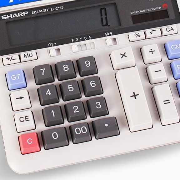 SHARP Oficial EL-2135 Banco Oficina De Negocios Calculadora De La Computadora Clave Grande De ...