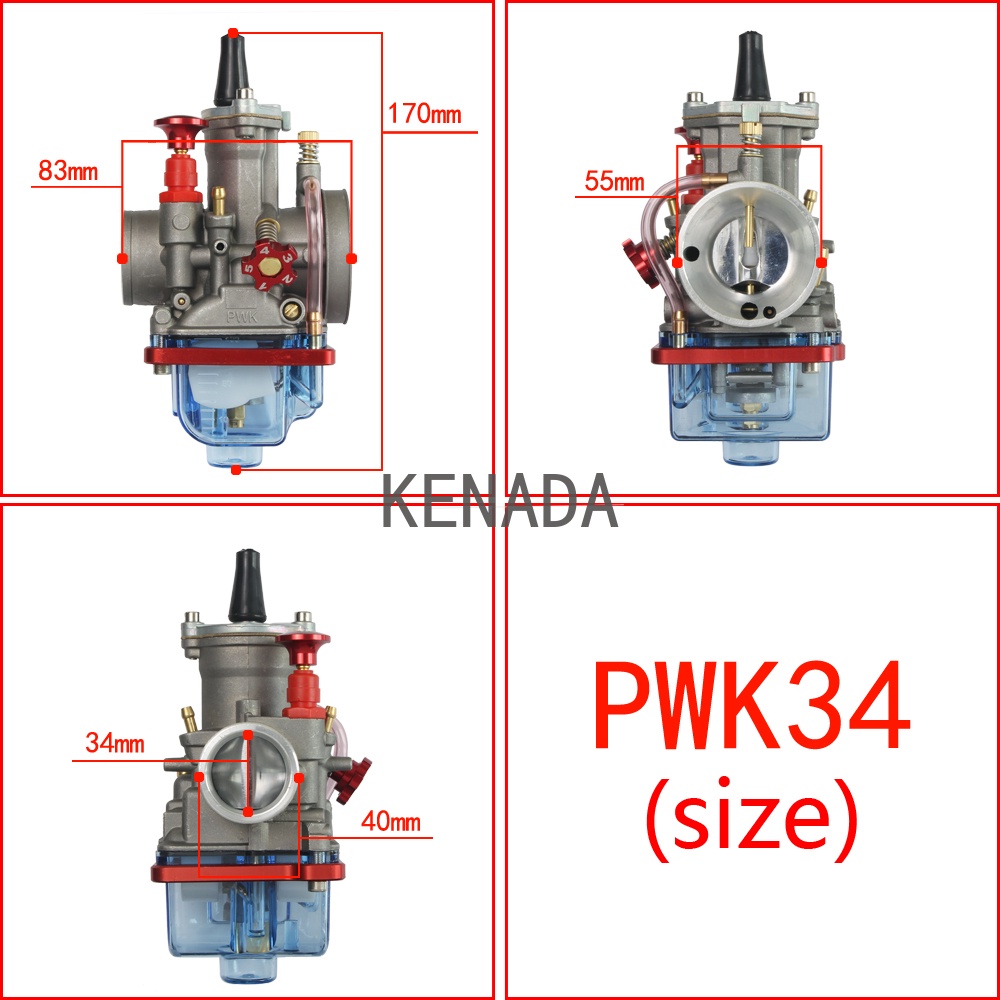 Carburador Racing Universal Moto PWK Keihin Maikuni Koso Oko De 21/24/26/28/30/32/34 mm Cortina ...