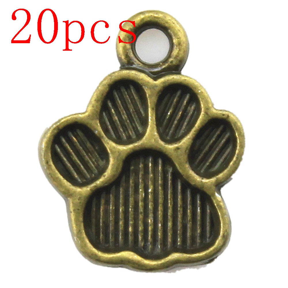 Charms Perro Pata Hueso Encantos Para Hacer Joyas Suministros Hechos A ...