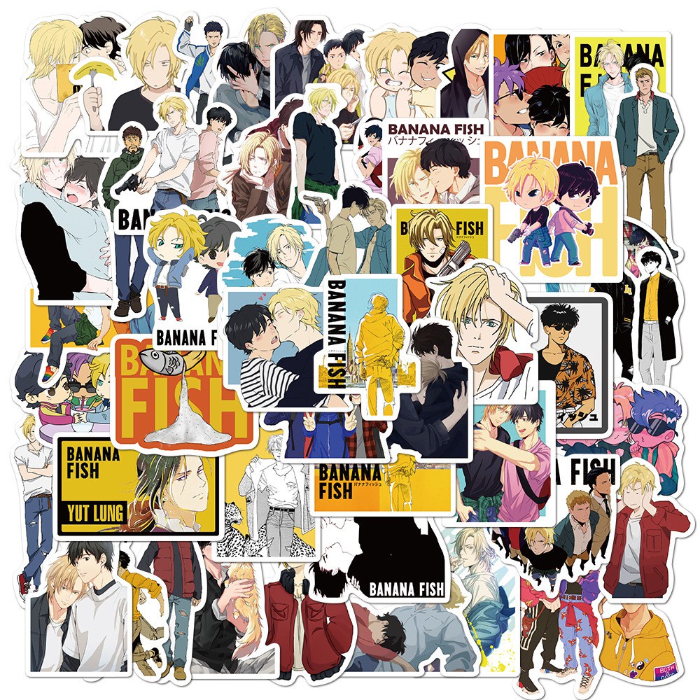 50/25/10PCS Anime BANANA FISH Waterproof Stickers For Luggage Laptop ...