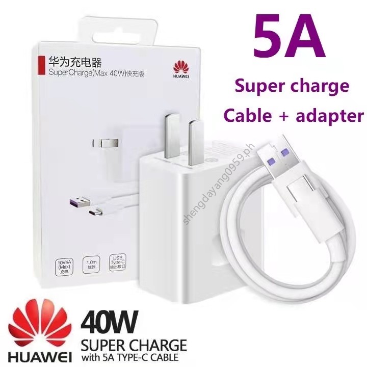 Huawei Cable De Carga 40W Adaptador Súper Rápida Tipo C 5A Micro USB TypeC A | Shopee México