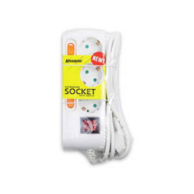 Krisbow Socket 3.4.5 Socket con botones - blanco | Shopee México