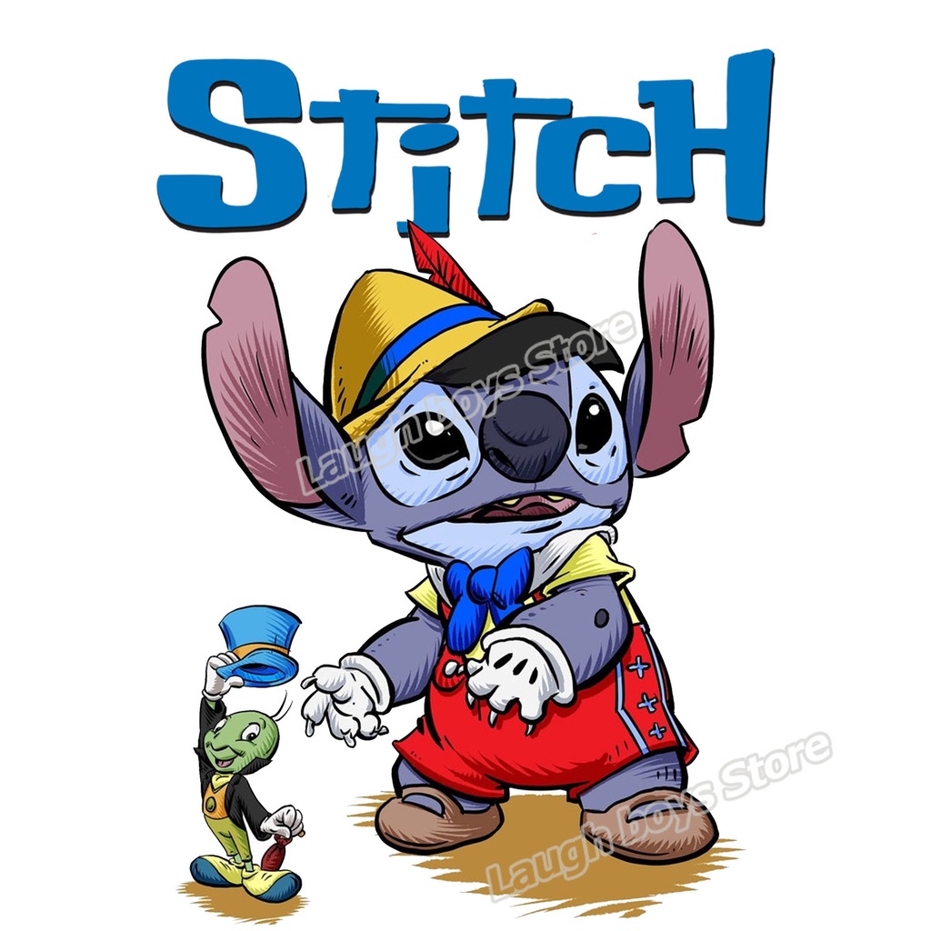 Disney Stitch PVC Planchado Transferencia De Calor Parche Ropa Pegatina DIY Para Camiseta ...