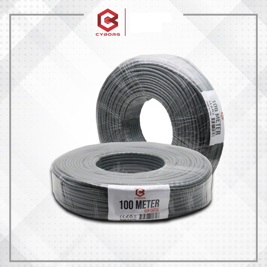 Cyborg UTP Cable 100m LAN Cable Cat5e 100 metros soporte POE | Shopee ...