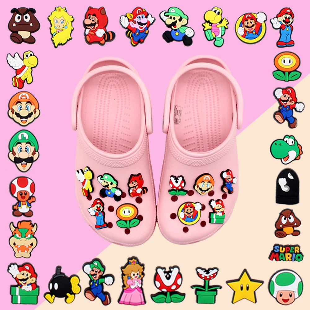 Nuevo Mario Jibbitz Crocs cute shoe charms Divertido Juego De Dibujos ...