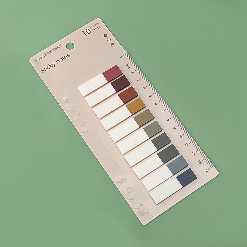 200 Sheets Creative Pure Color Label Stickers Set with Scale Mini ...