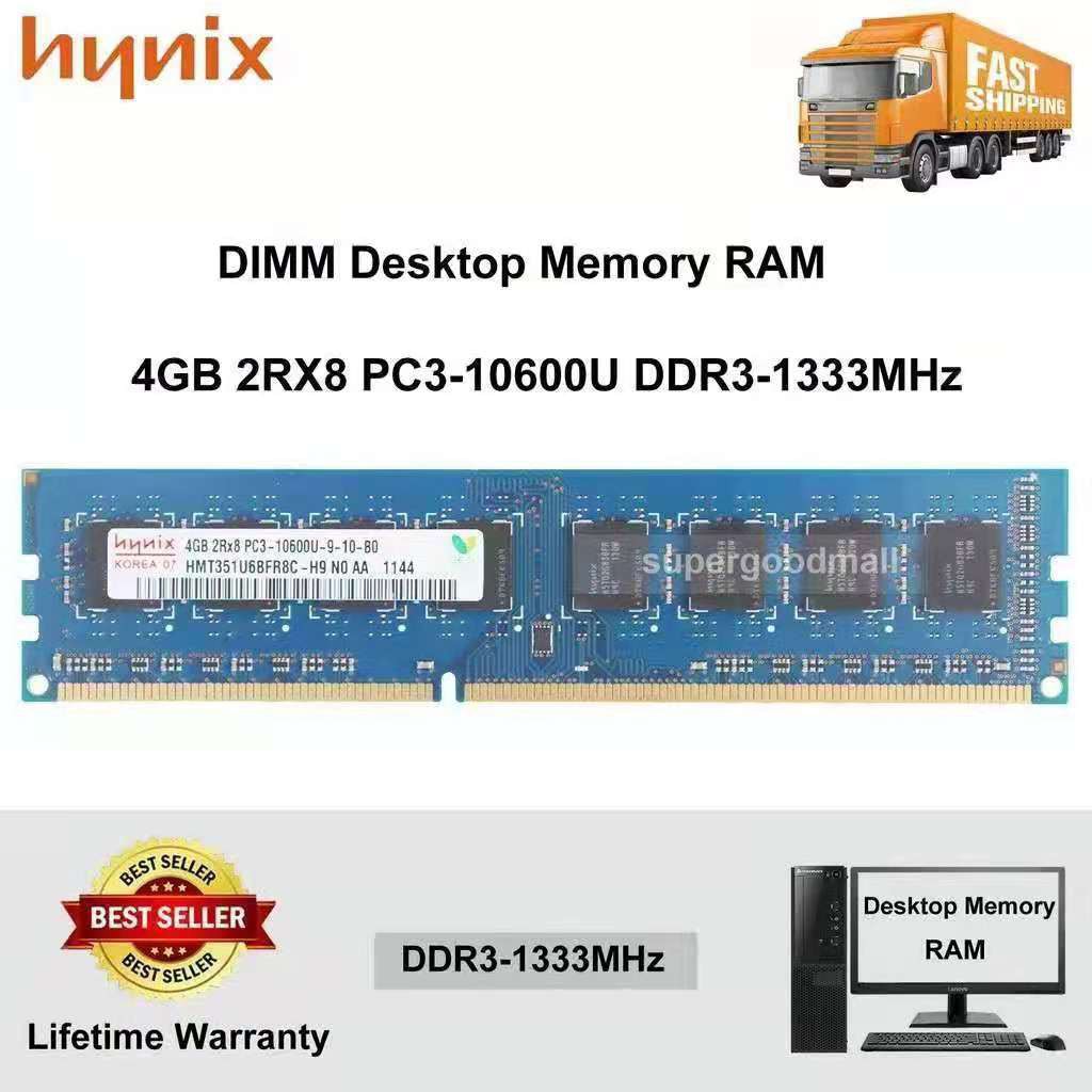 SK Hynix 4GB 8GB PC3 12800U 10600U DDR3 1333MHz 1600MHZ 240PIN 1.5V DIMM Memoria RAM De ...
