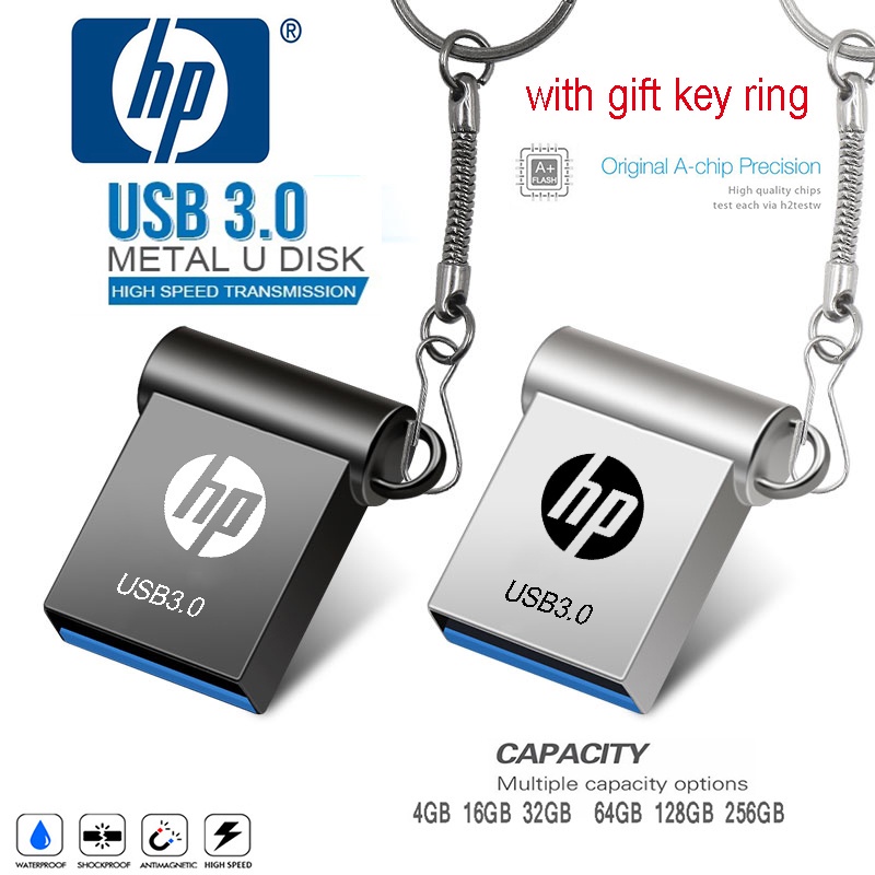 (En Stock) Super Mini HP Pen Drive De Metal Usb Flash Gb 16 4 64 32 128 ...