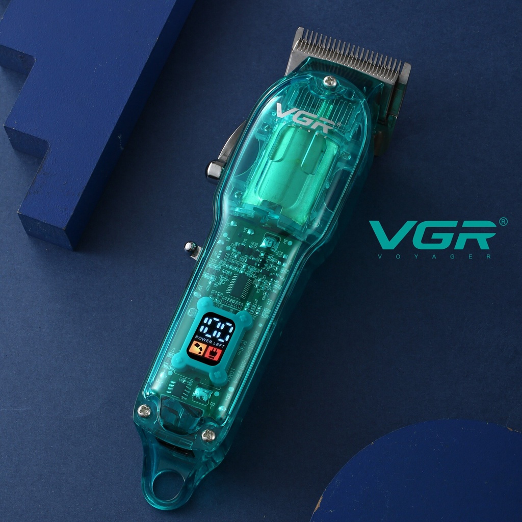 Vgr clipper Cuerpo Transparente Eléctrico Profesional Cortador De Pelo Para Hombres Peluquería ...