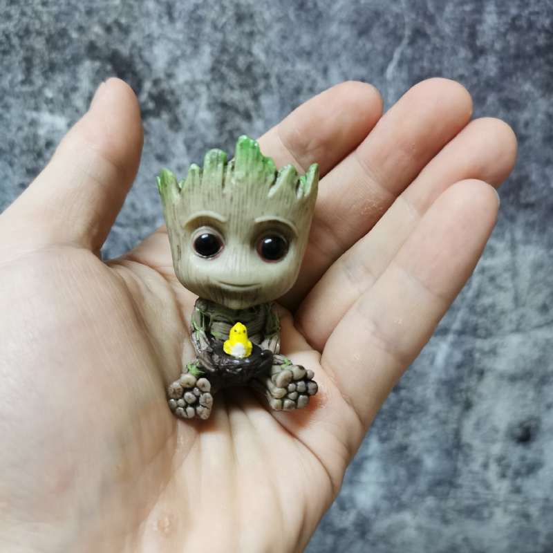 Creativo Groot Muñeca Hecha A Mano Lindo Maceta Árbol Hombre Nido De ...