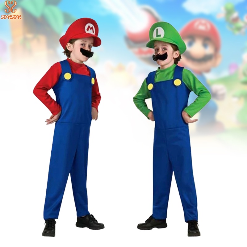 Super Mario Bros . Disfraz Para Niños Figura De Juego De Una Sola Pieza ...