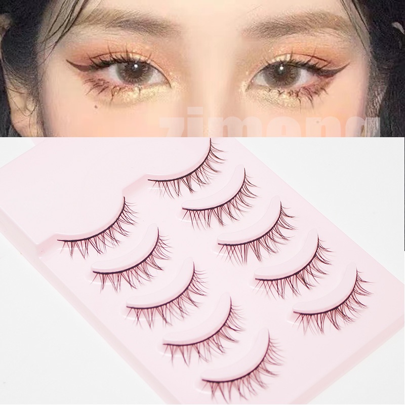 5 Pares De Pestañas Postizas 3d De Princesa Cómics Naturales Cortas