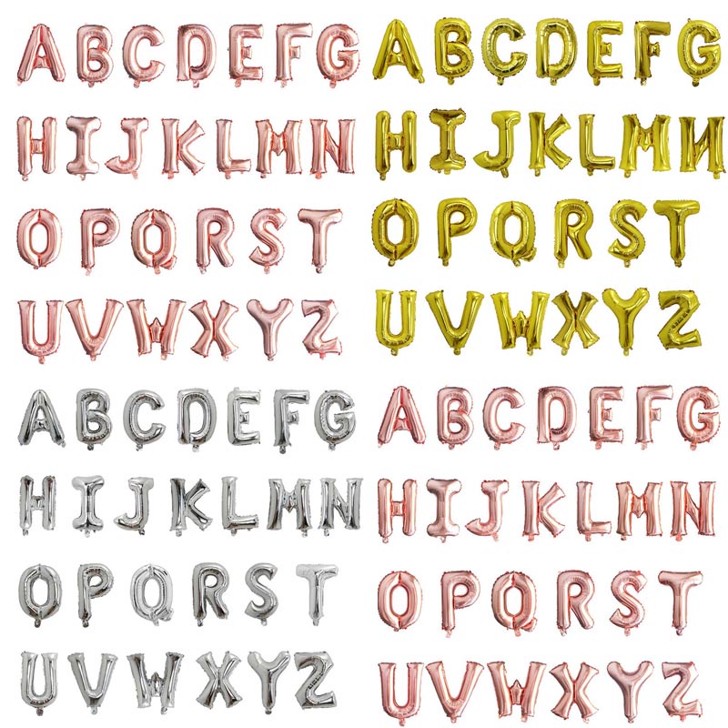 Globo Letras 1pcs Oro Rosa Mariage Carta Aniversario Fiesta De ...