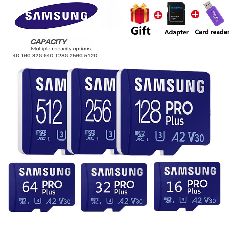 SAMSUNG C10 PRO Plus Tarjeta MicroSD 128GB 256GB 512GB Adaptador De ...