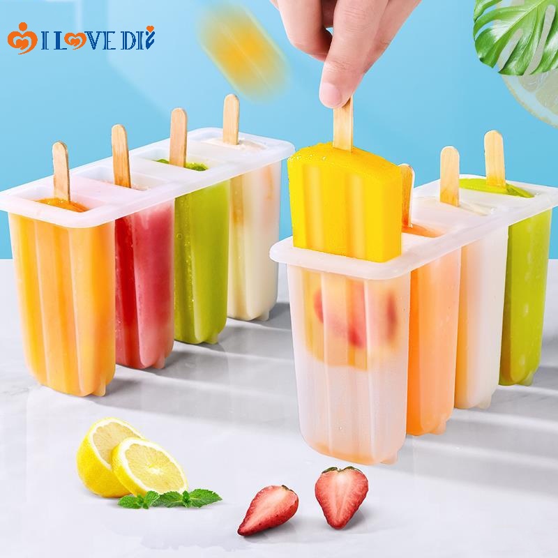 Molde De Helado Cuadrado Reutilizable Para , Paleta De Hielo Con ...