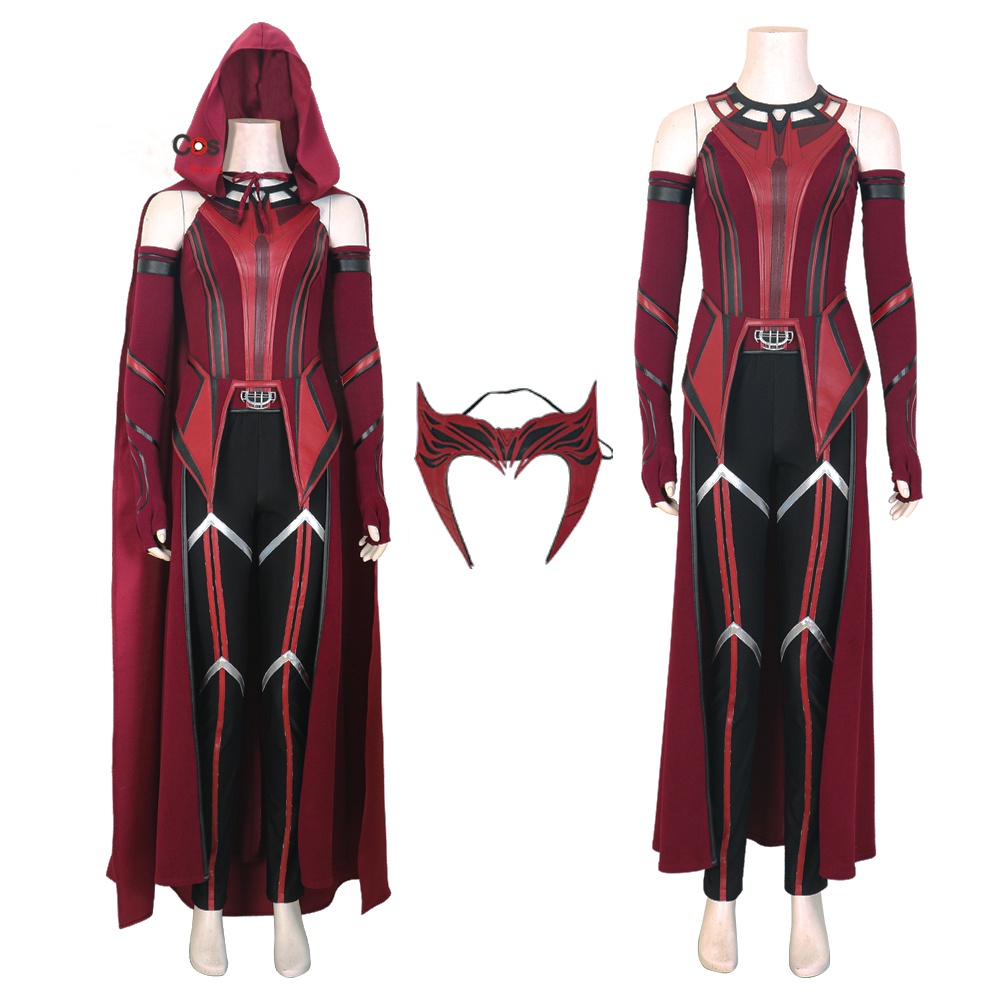 Wanda Visión Scarlet Cosplay Bruja Maximoff Disfraz De Halloween