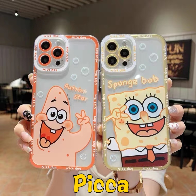 Pareja Transparente Spongebob Funda Para Teléfono Xiaomi Poco M4 M3 Pro ...