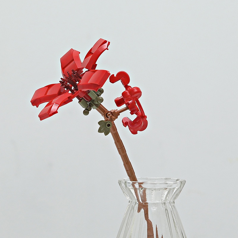 Lego Flor Bloques De Construcción Ramo Rosa Inmortal Decoración Chica ...