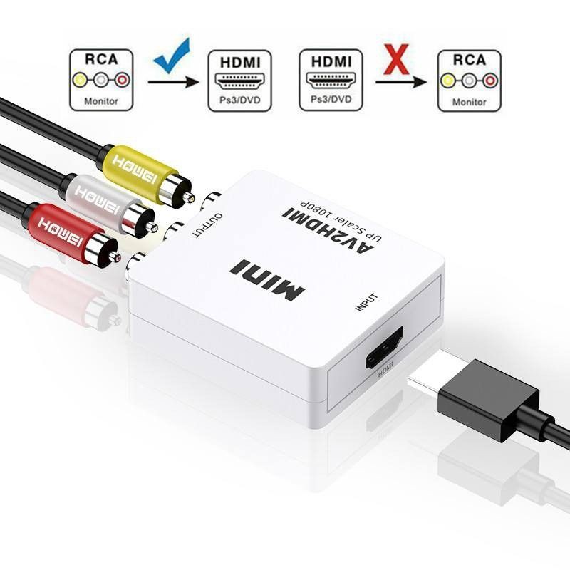 RCA A HDMI Mini 1080P Compuesto CVBS AV Escalador Adaptador HD Video ...