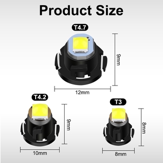 10Pzs Bombilla Dashboard led light T3 led T5 led bulb T4.2 W3W T4.7 ...