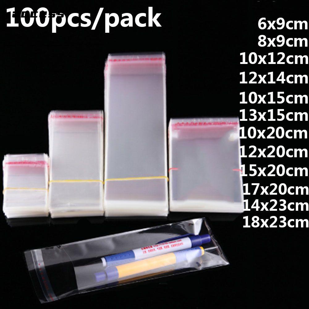 ACCESS 100pcs Bolsillo Autoadhesivo DIY Regalos Celofán OPP Suministros ...