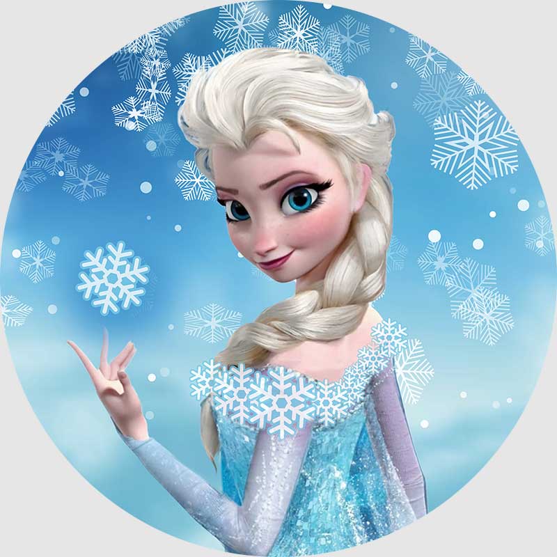 Diseño Redondo Para Frozen Elsa Princesa Telón De Fondo Para Niños ...