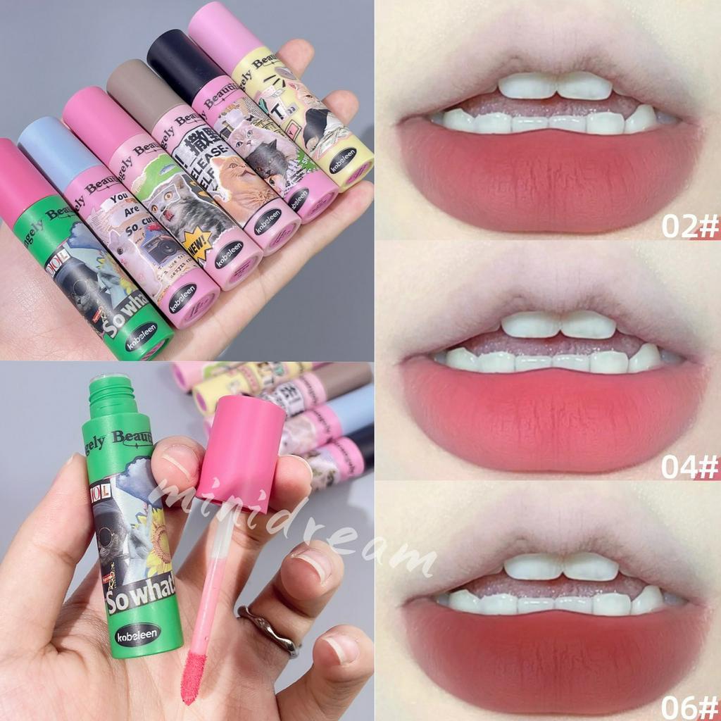 Lápiz Labial De Gato KOBELEEN Tinte De Labios De Terciopelo Mate ...