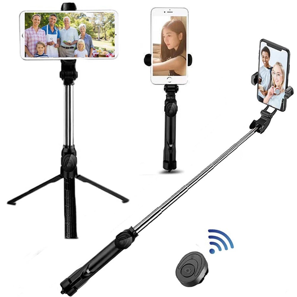 Bluetooth inalámbrico Selfie Stick Trípode Remoto Palo Handphone Live ...