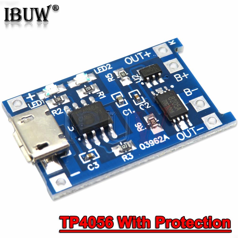 5pcs 5V 1A 18650 TP4056 Cargador De Batería De Litio Módulo De Carga De La Junta Con Protección ...