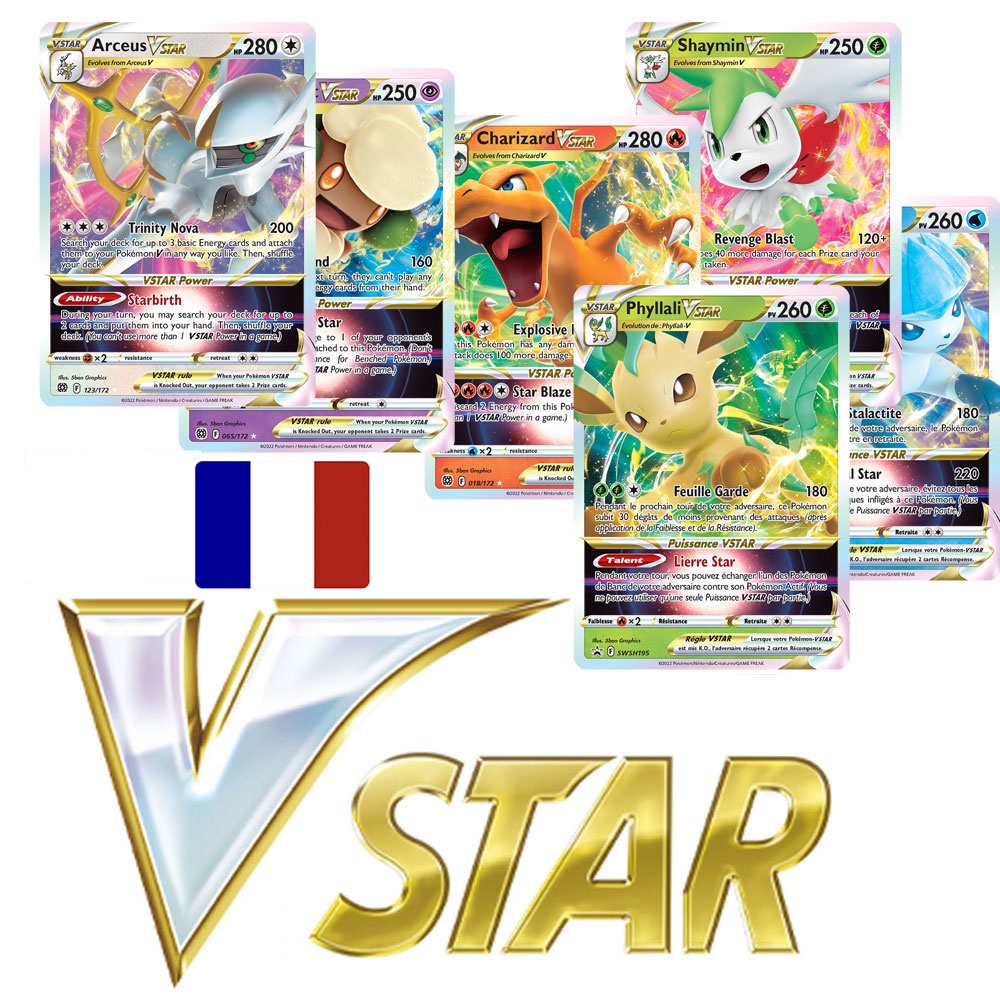 Cartas Pokemon En Letras Francesas Charizard Arceus Vstar Vmax GX MEGA ...