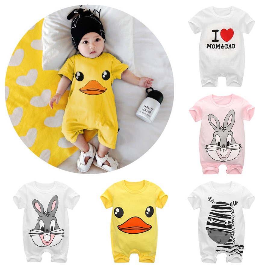 Unisex Bebé Mameluco Ropa De Dibujos Animados Mono Recién Nacido Niños ...