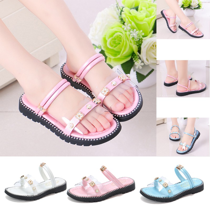 Sandalias De Moda Para Niñas , Planas Para Niños Zapatillas | Shopee México