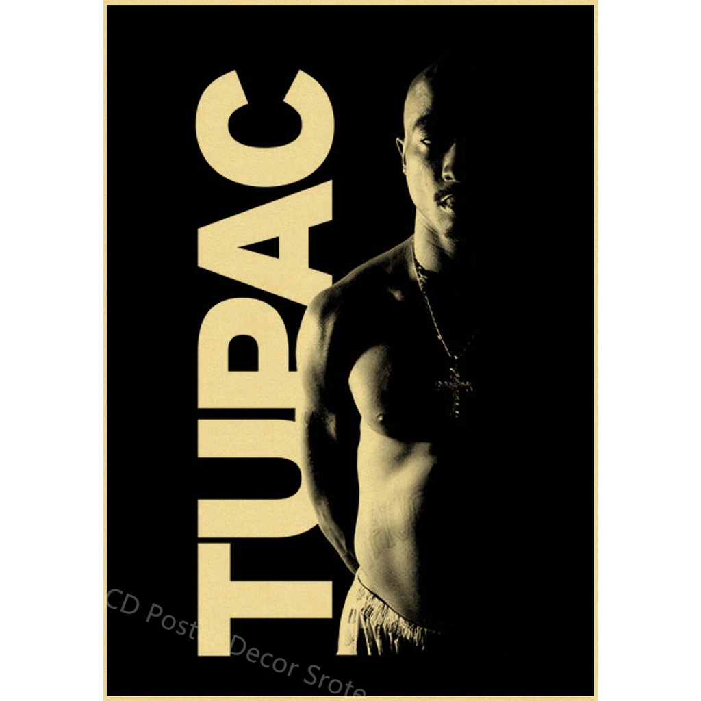 Hip Hop Singer Tupac Póster Retro Papel Kraft 2PAC Prints Posters ...