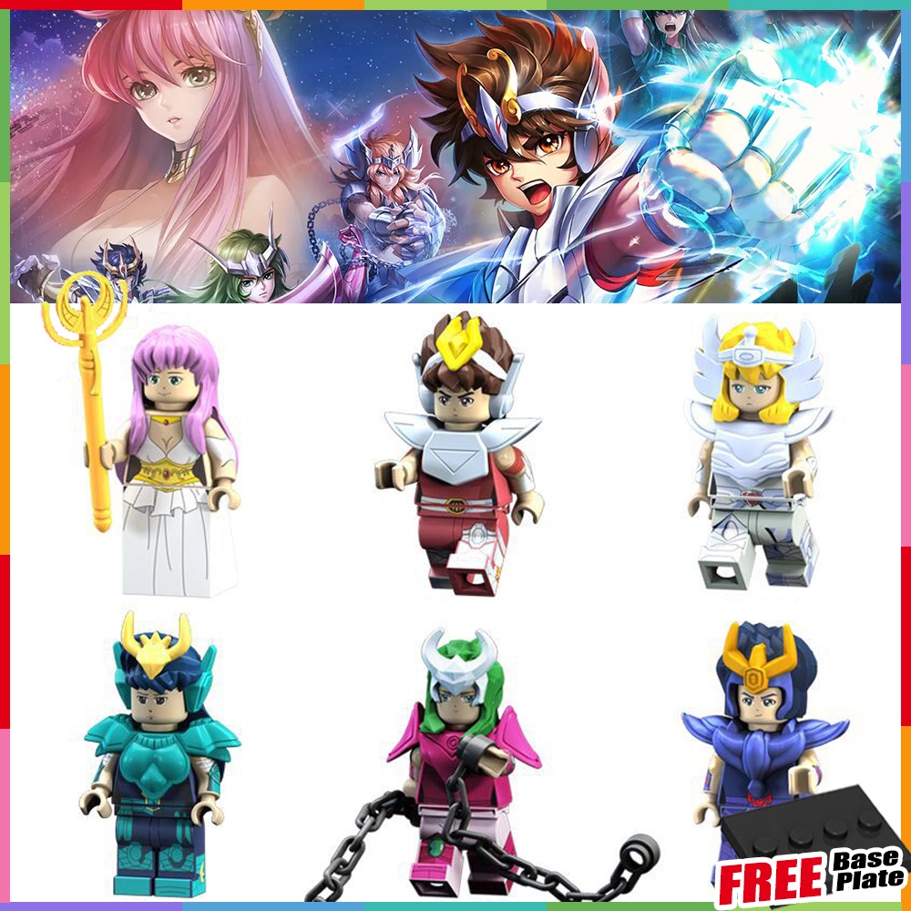Minifiguras Saint Seiya Athena Andromeda Shun Bronce Shiryu Hyoga Anime ...