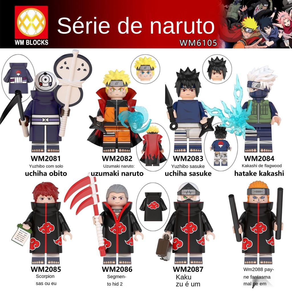 Mini figuras compatibles con Lego Naruto Akatsuki Comic bloques de ...