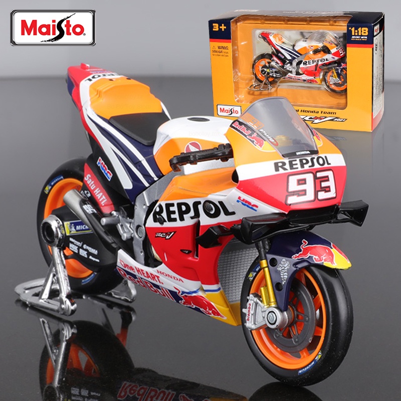 MAISTO 2021 Repsol Honda Team 93 M.Marquez Diecast Racing Motocycle ...