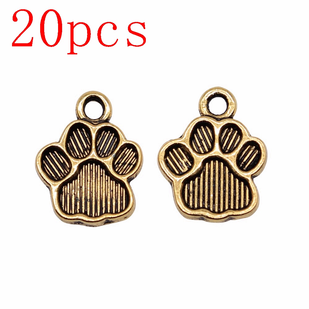 Charms Perro Pata Hueso Encantos Para Hacer Joyas Suministros Hechos A ...