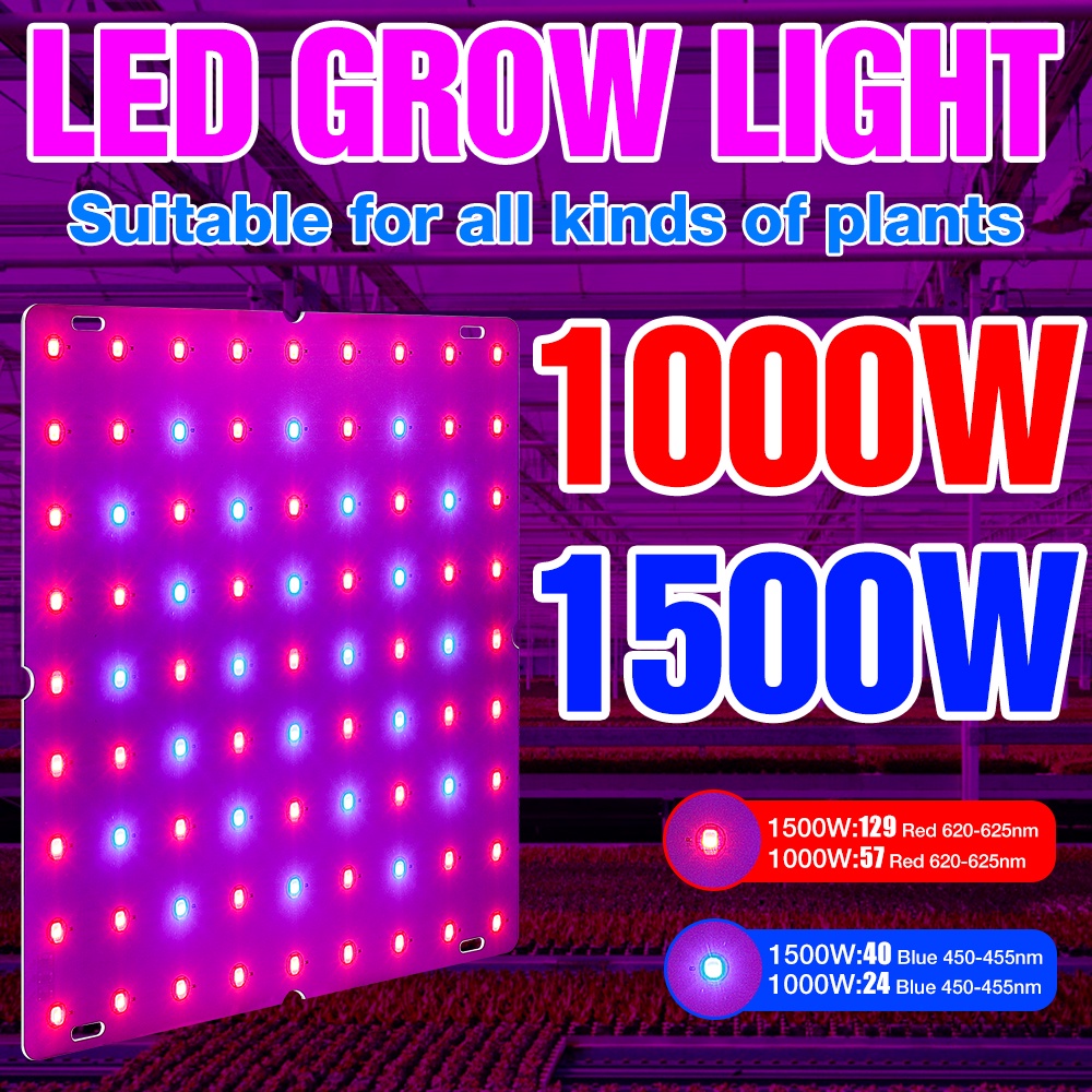 Lámpara De Planta De Tablero Cuántico LED 1500W Luz De Cultivo 220V ...