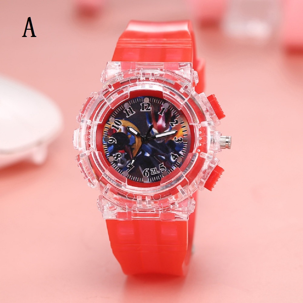 Dibujos Animados Niños Spiderman Reloj Luz LED Relojes Para Niñas ...