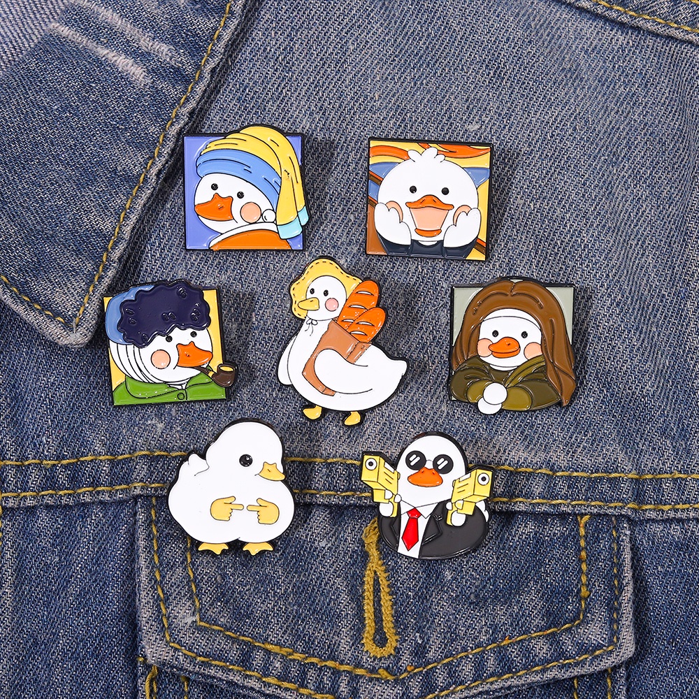 Broche De Solapa De Animales Lindos , Pato De Dibujos Animados , Regalo ...