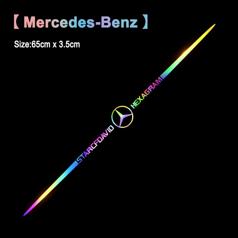 Laser Reflective Car Logo Stickers Letters Auto Body Decal Waterproof ...