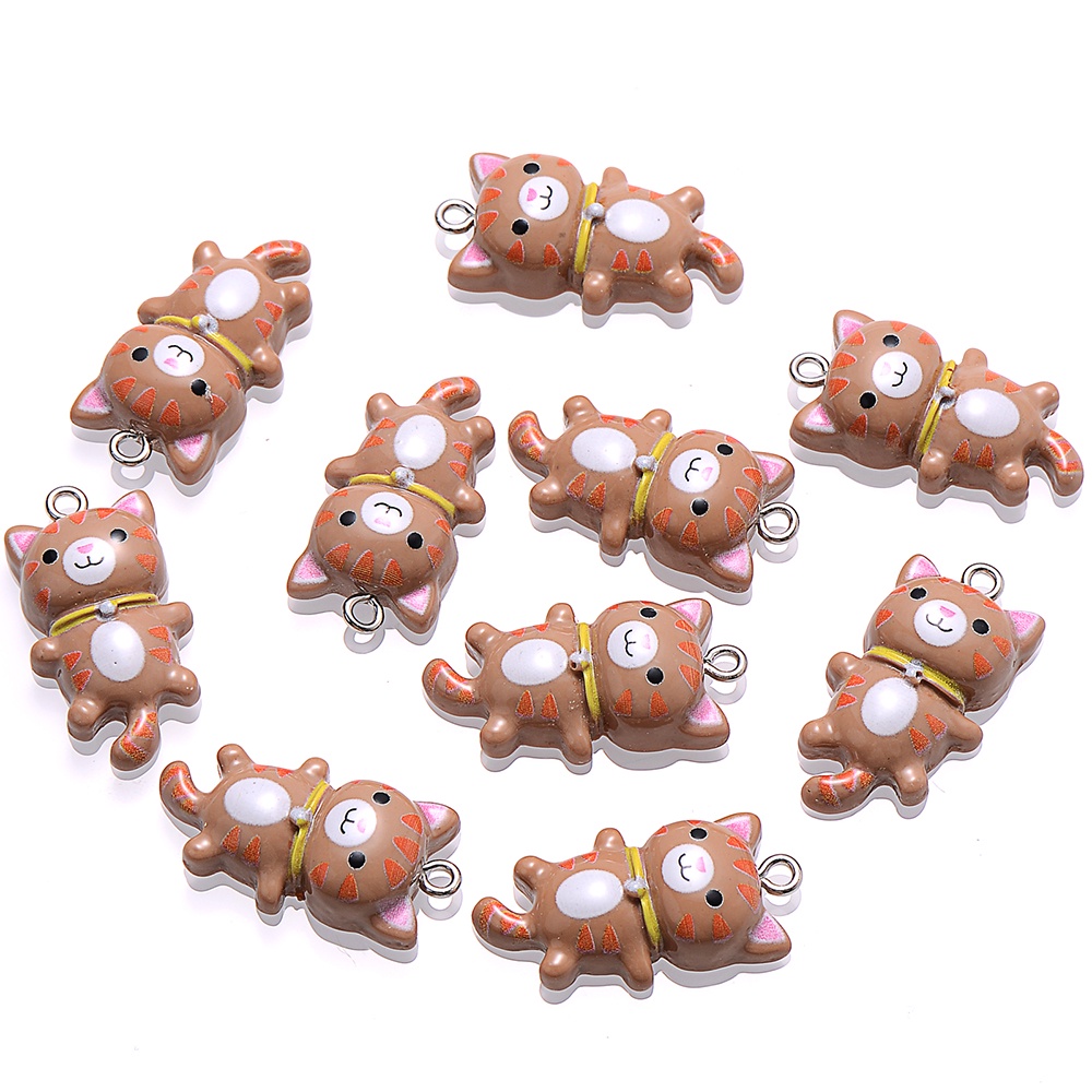 10pcs 15X29mm Lindo Gato Charms Mezcla De Animales De Dibujos Animados ...
