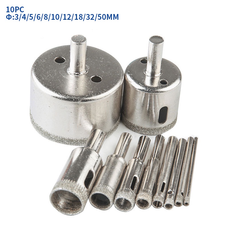 Brocas Para Cerámica Mármol Vidrio Juego De Taladros De Diamante 10/16 ...