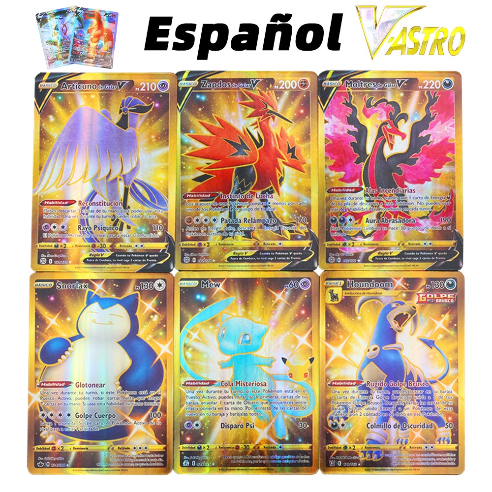Cartas Pokemon En Español Carta Nueva Llegada VMAX Holográfico Brillante Juego De Castellano ...