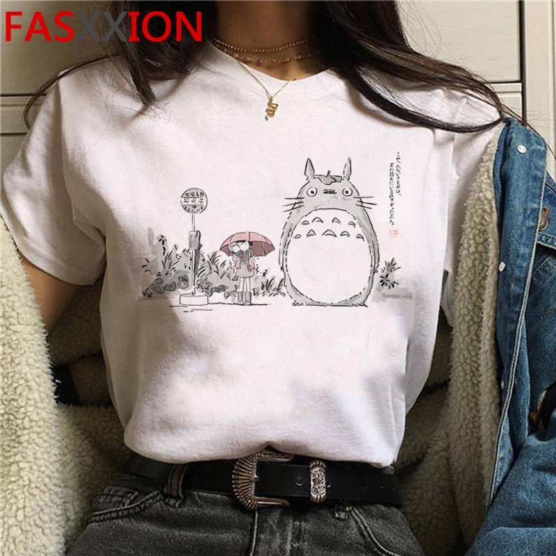 Totoro Studio Ghibli Verano top Camiseta Femenina streetwear harajuku ...