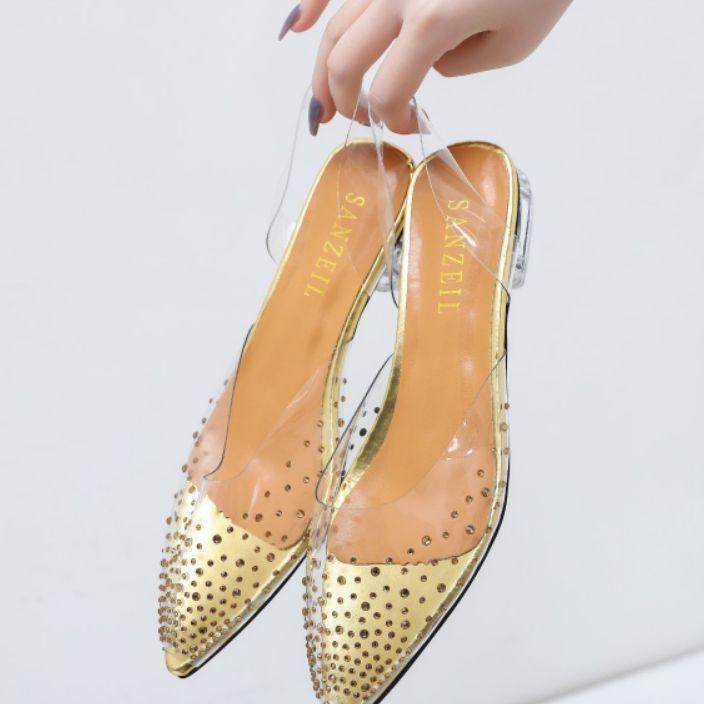 Sandalias planas TRANSPART GO01 DIAMOND zapatos planos 3CM | Shopee México