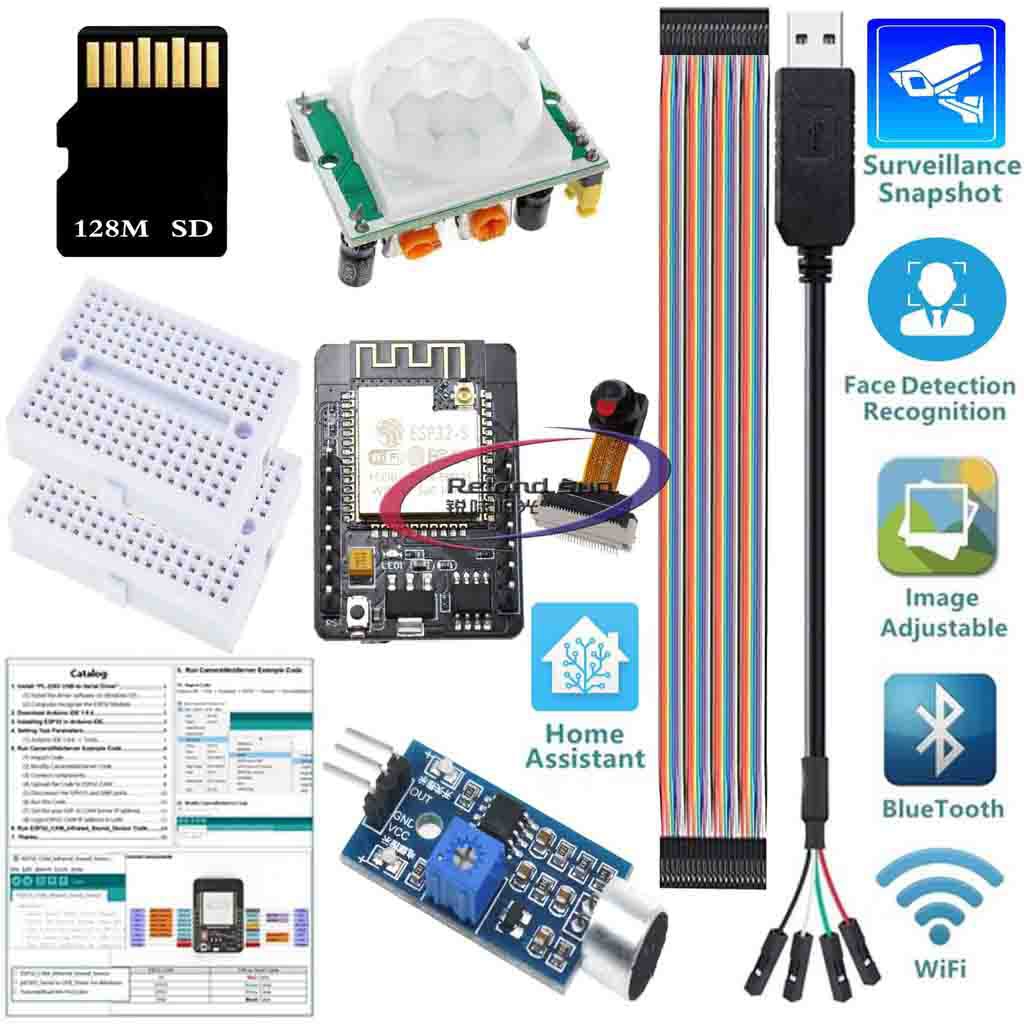 ESP32 CAM Arduino Kits Monitor De Detección De Instantáneas De Reconocimiento De La Cara Módulo ...