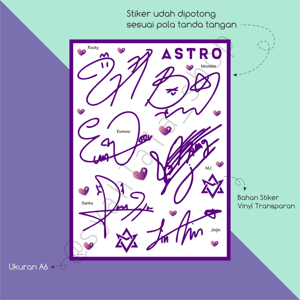 ASTRO TTD KPOP Pegatina Firmada | Shopee México