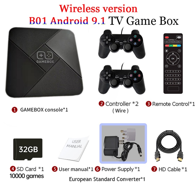 POWKIDDY Family TV Game Box 4K HD Videojuego Consola Para PS1 Con Doble ...