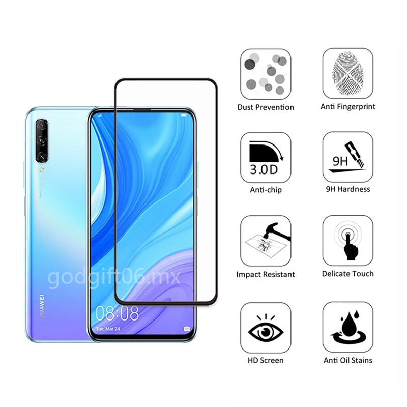 Mica Protector de Pantalla Vidrio Cristal Templado 9D 2 En 1 Para Huawei Y9s Y8s Y9 Prime 2019 ...